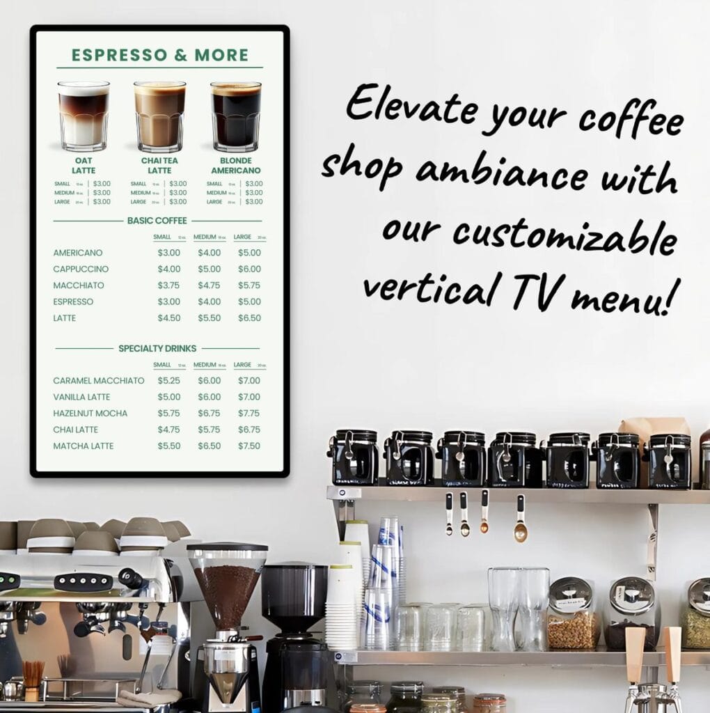Digital Menu Boards for Coffee Shops - NENTO